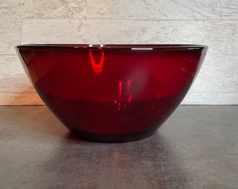 Ruby Glass Serving Bowl | Etsy