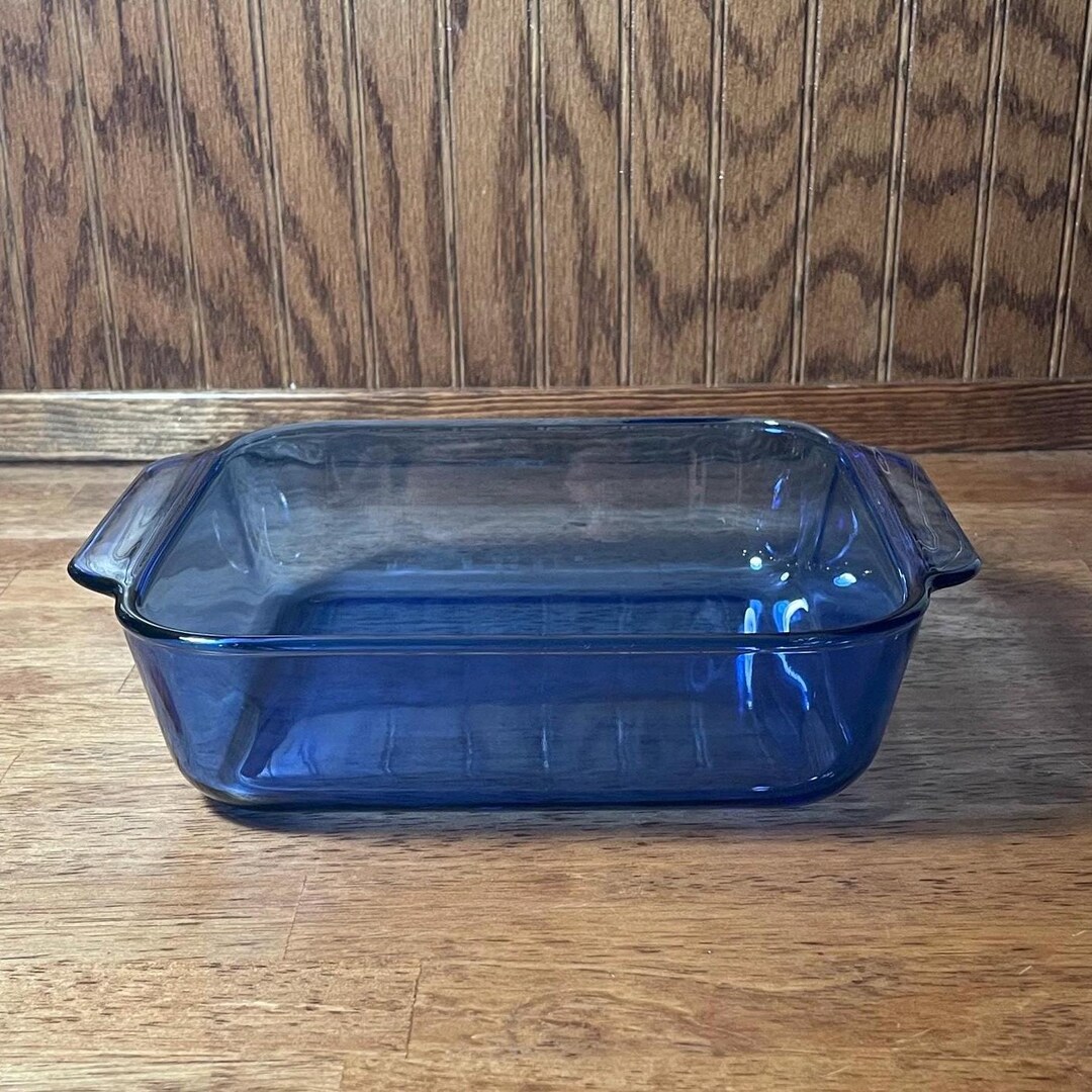 Pyrex 8 X 8 Brownie Pan Casserole Dish Vintage Cobalt Blue Pyrex ...