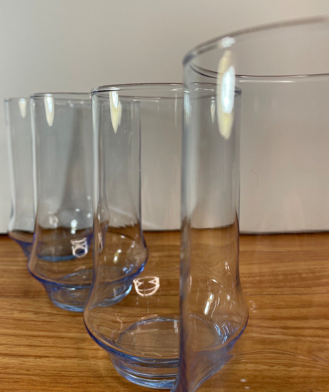 Set of 4 Libbey Impromptu Azure Ice Blue Water Glasses 14 - Etsy