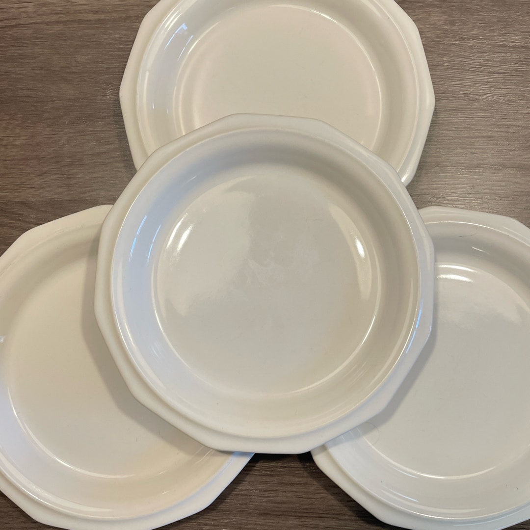 Four Pfaltzgraff Heritage White 6 7/8" Salad Plates - Vintage ...