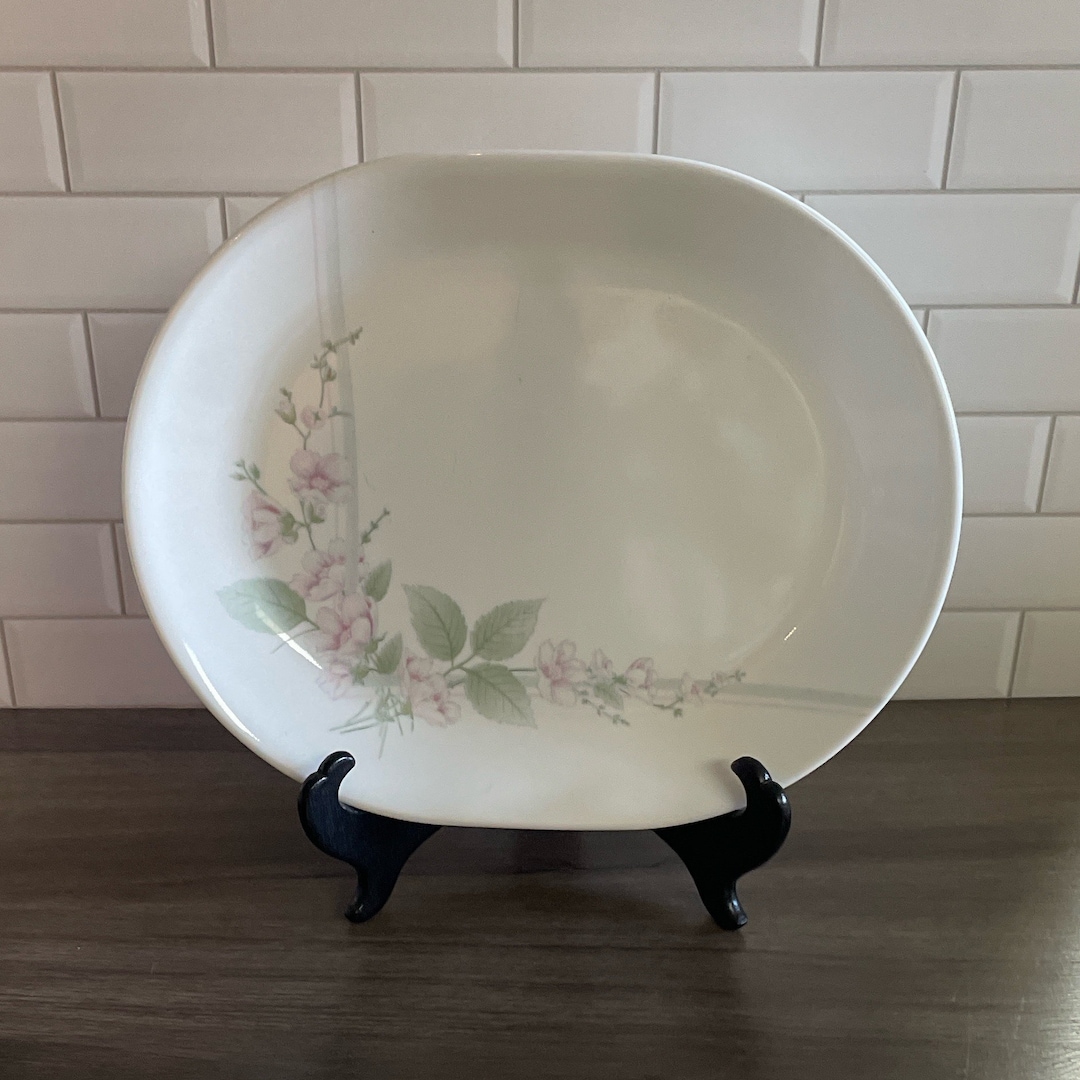 Vintage Corelle Veranda Platter - Corelle Dishes - Pink Floral Serving ...