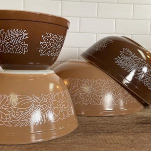 Pyrex Woodland Nesting Bowl Set - Vintage Pyrex - Glass Bakeware - Mid ...