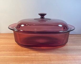 Pyrex 4 Quart Amber Visions Large Roasting Pan Vintage Pyrex Glass ...