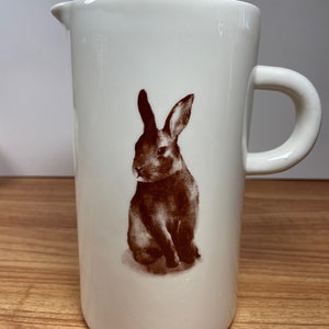 Vintage Ceramic Rabbit Pitcher Vintage Pottery Farmhouse Kitchen Shabby ...