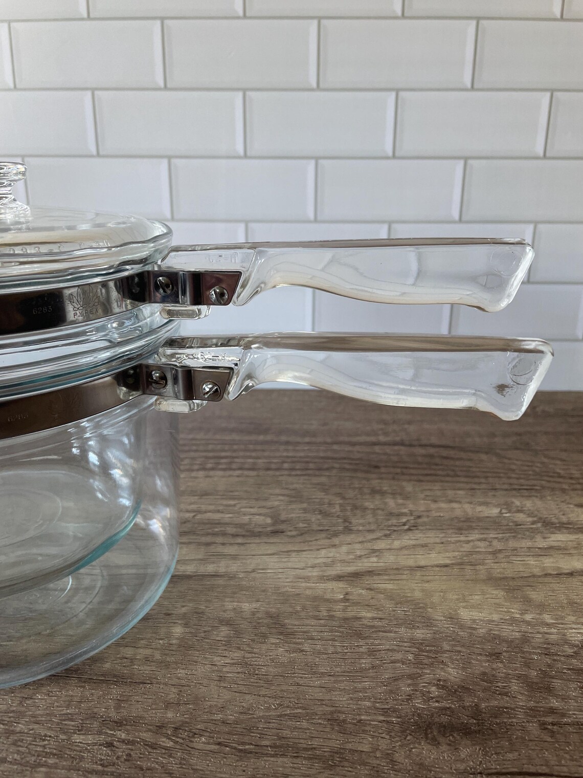 Pyrex Flameware Double Boiler Insert and Sauce Pot - Vintage 1950’s ...