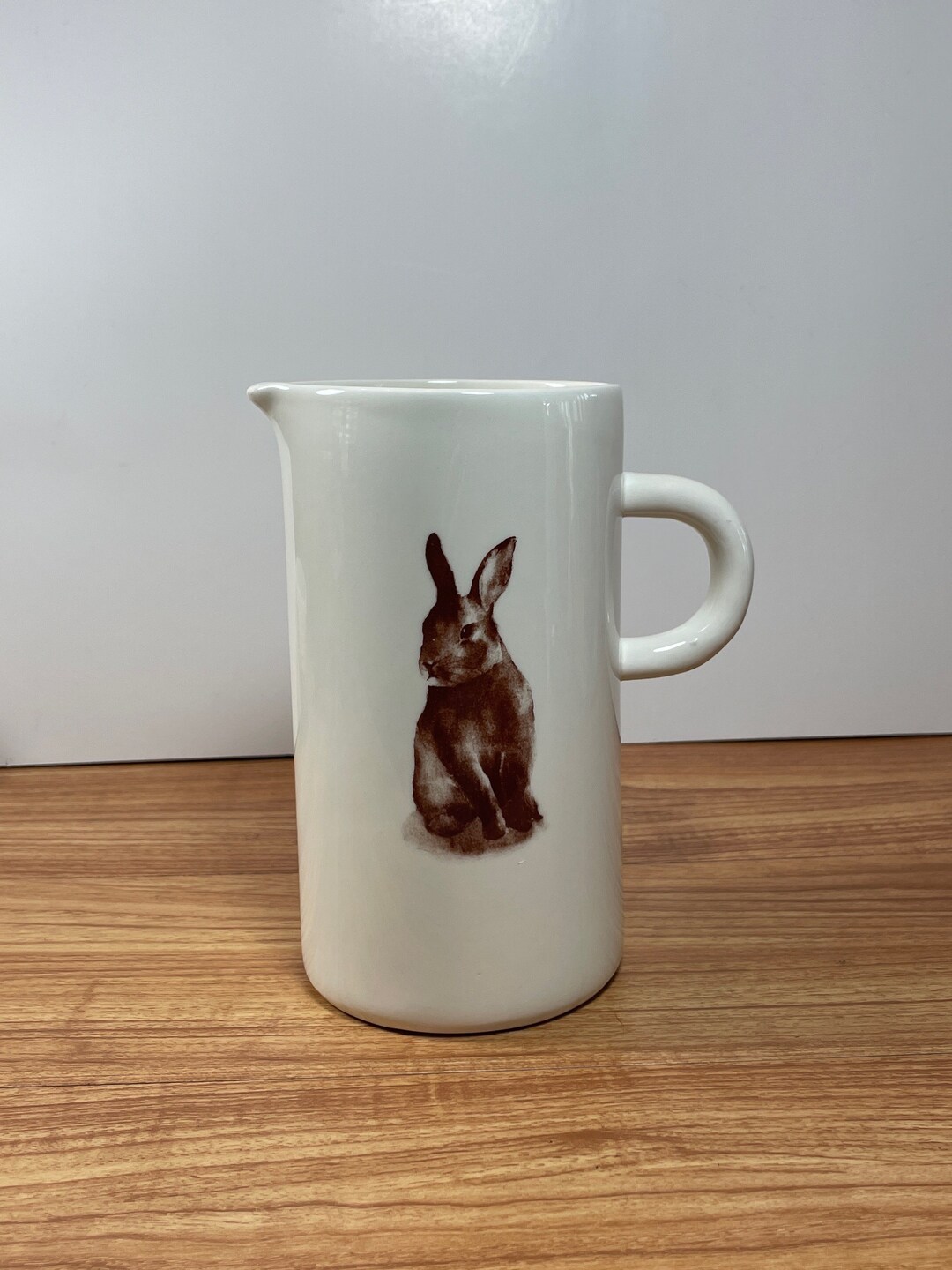 Vintage Ceramic Rabbit Pitcher Vintage Pottery Farmhouse Kitchen Shabby ...