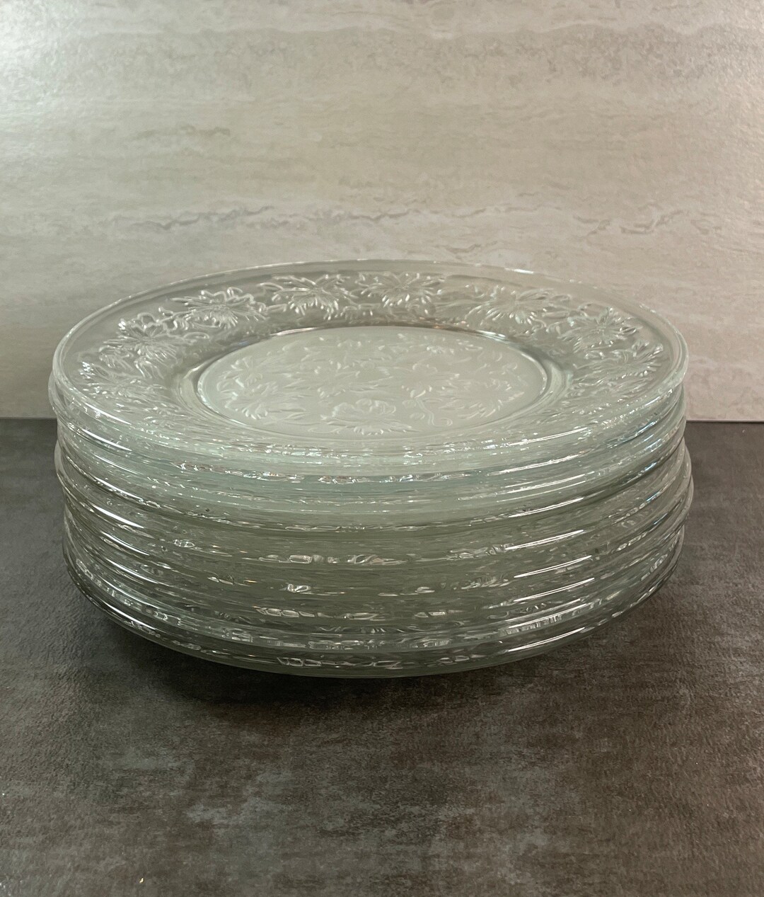 Vintage Fantasia Dinner Plates - Vintage Princess House Crystal ...