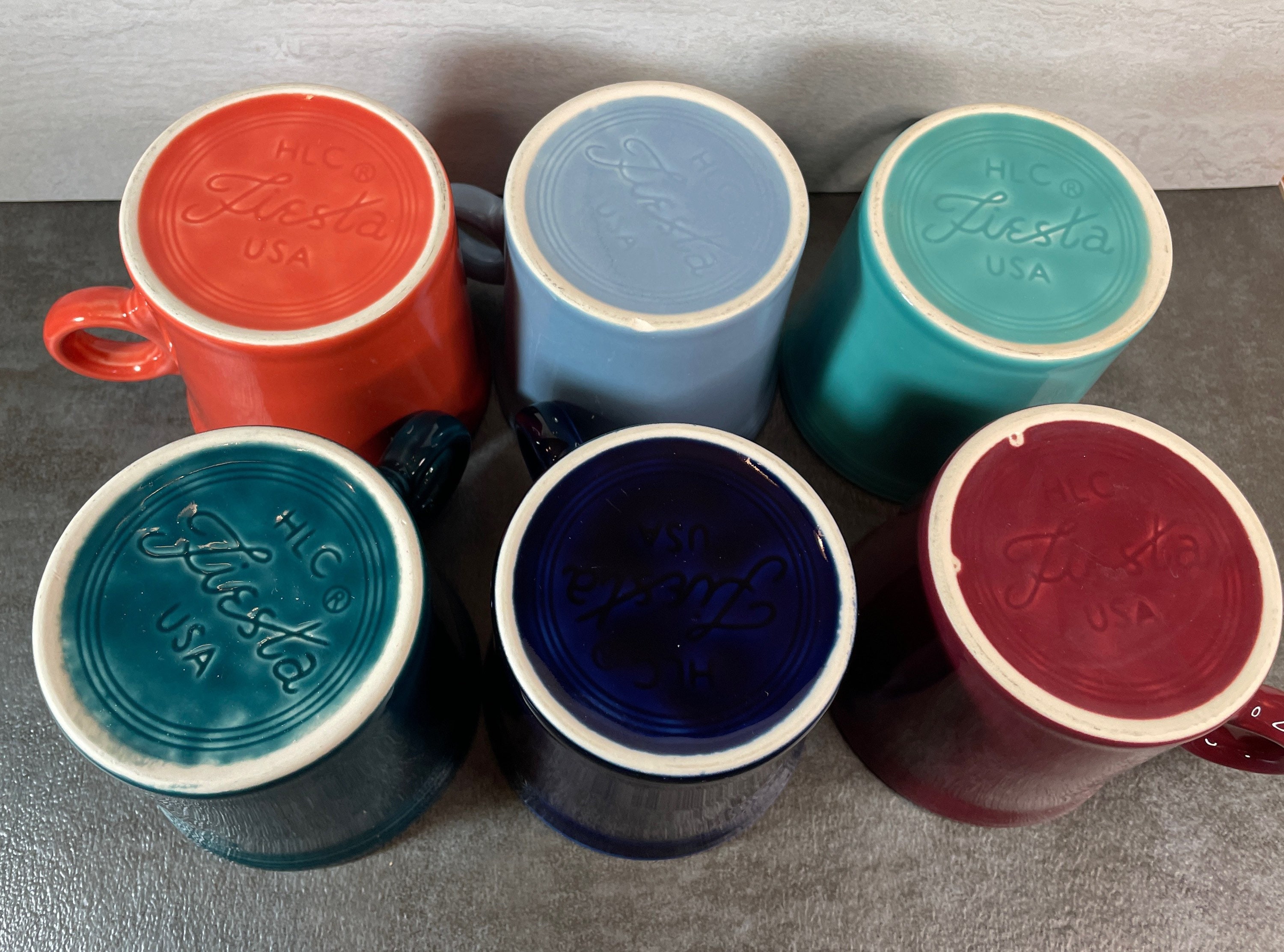 Fiesta Ware 12 Ounce Coffee Mugs USA Discontinued Colors - Etsy