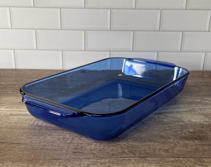 Pyrex 7 X 11 Brownie Pan Casserole Dish #232 - Vintage Cobalt Blue ...