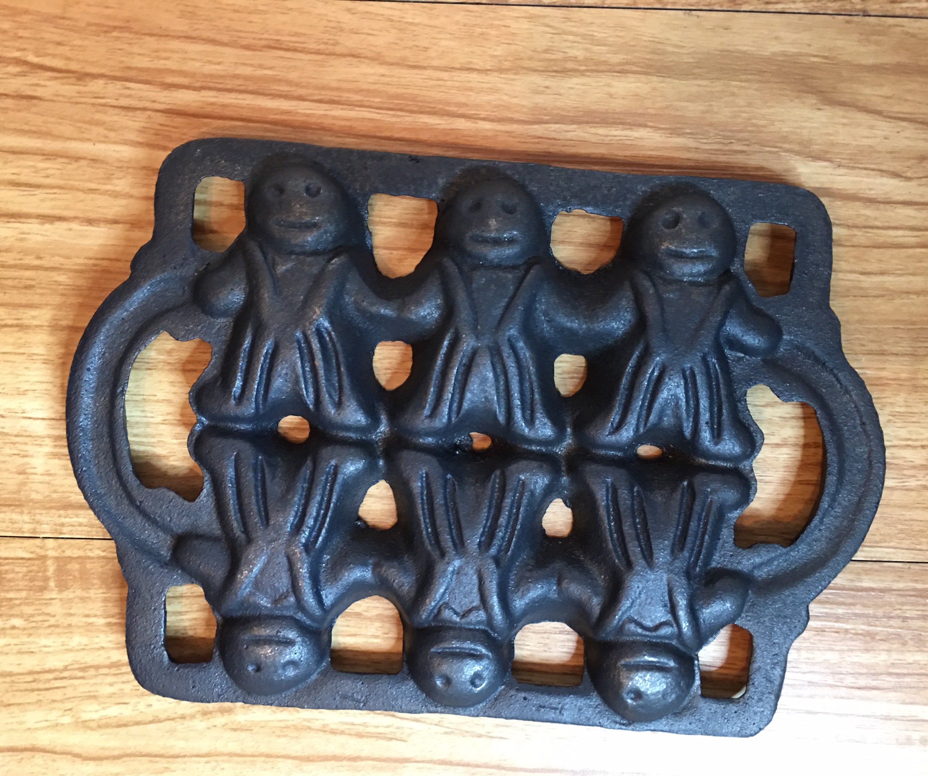 Cast Iron Baking Molds Snowman or Uncle Sam Gingerbread Man | Etsy