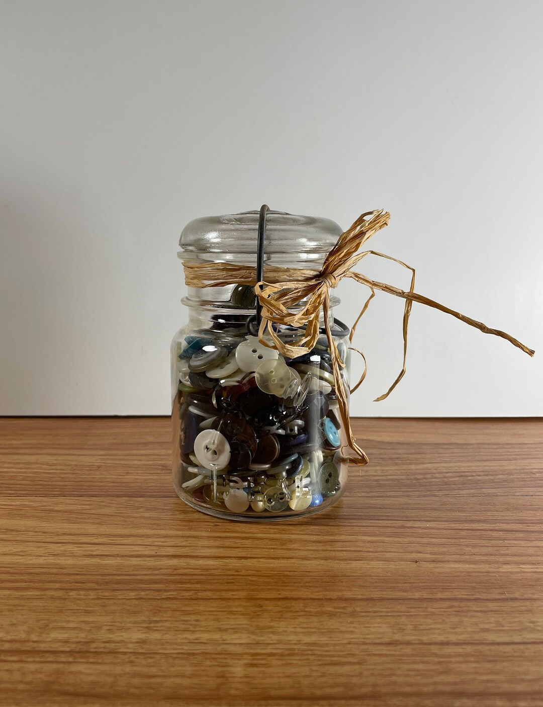 Vintage Button Jar - Ball Ideal Pint Mason Jar - Farmhouse Decor ...