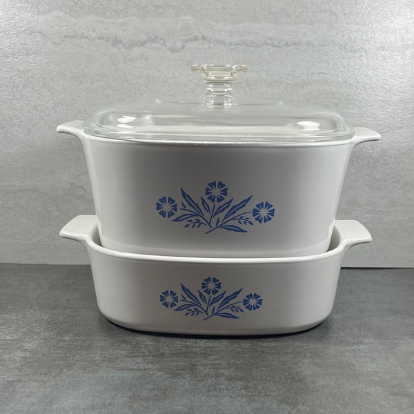 Corning Ware Blue Cornflower Casserole - Etsy