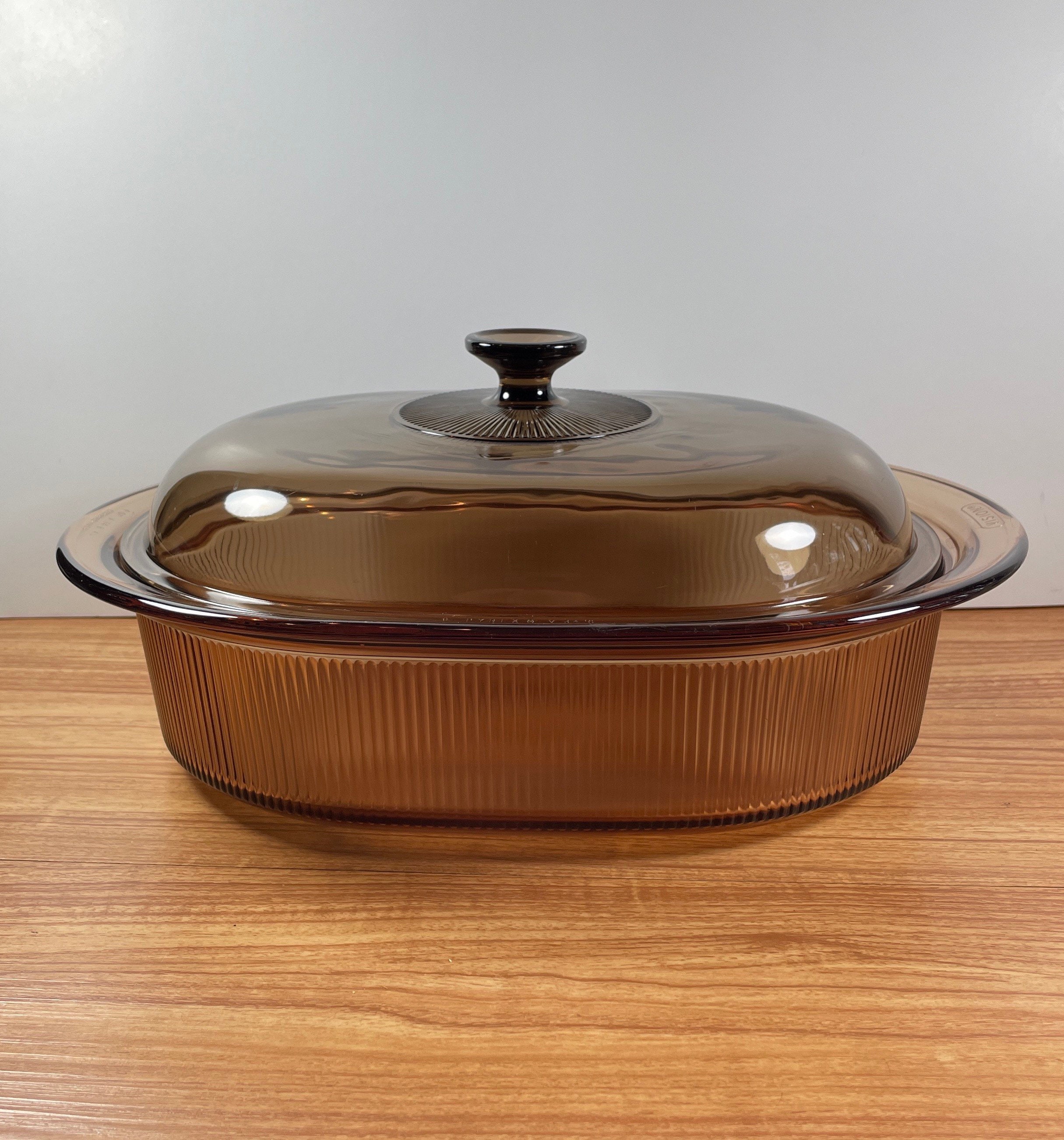 Pyrex 4 Quart Amber Visions Large Roasting Pan Vintage Pyrex - Etsy