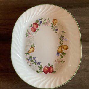 Vintage Corelle Chutney Platter Corelle Dishes Fruit Pattern Serving Platter Corning Ware Dishes ...