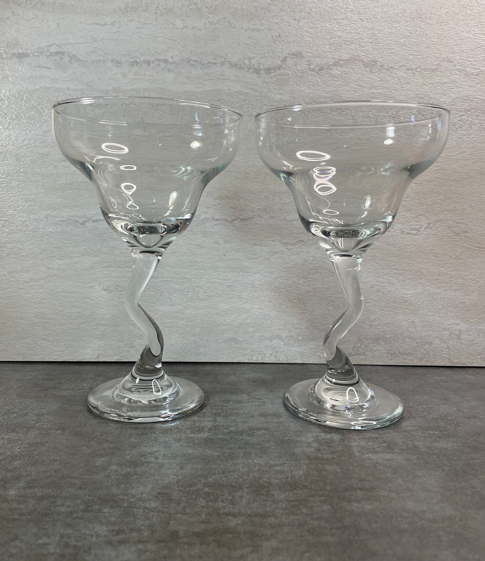 Set of 2 Vintage Libbey Z Stem Cocktail Glasses Zig Zag - Etsy