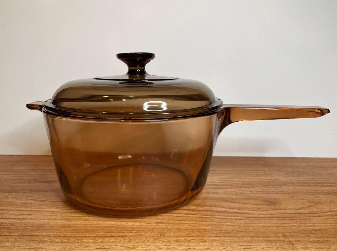 Pyrex 2.5 L Amber Visions Large Stock Pot Vintage Pyrex Glass - Etsy