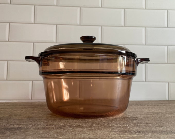 Pyrex France Amber Brown Visions 1.5 Liter Double Boiler Insert ...
