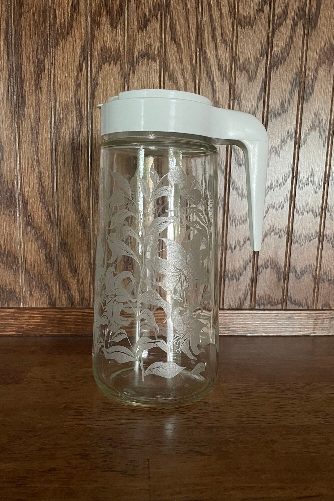 Vintage Tang Pitcher - 1.25 Quart Glass Pitcher - MCM Kitchen - Etsy