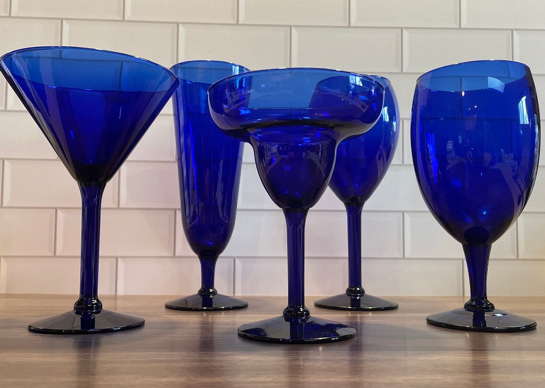 5 Piece Cocktail Set Cobalt Blue Pier One Glasses Cocktail Glasses ...