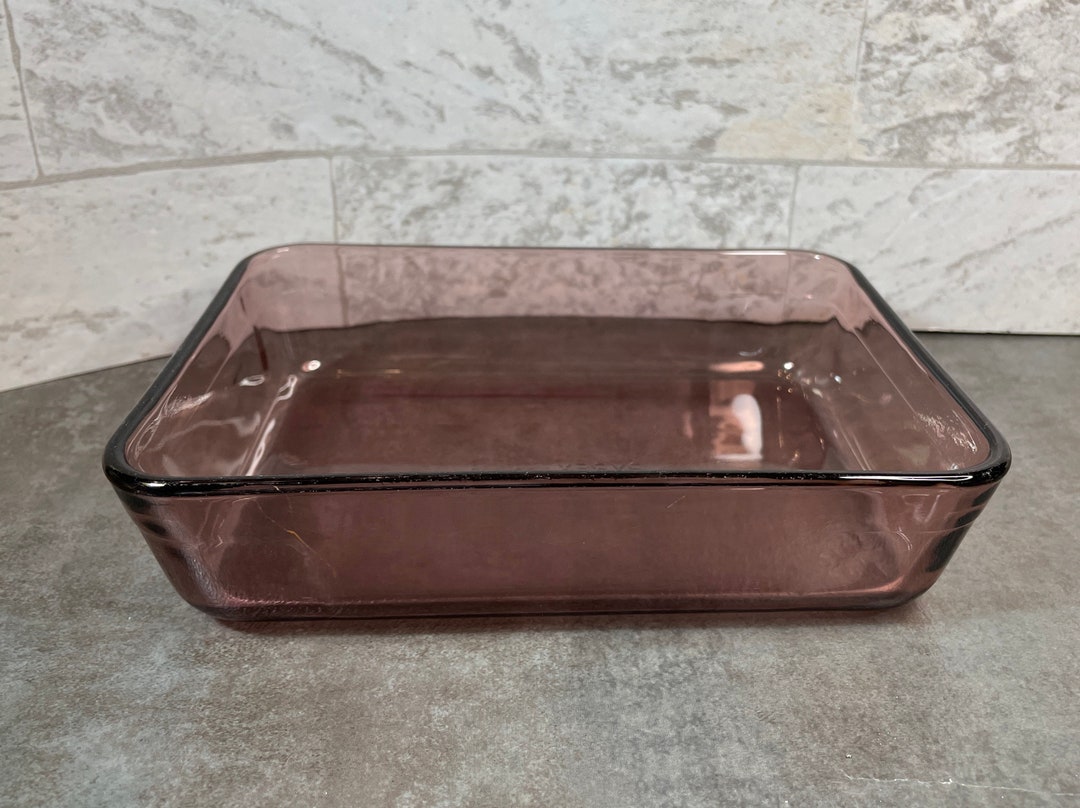 Pyrex Visions Cranberry Storage Plus Refrigerator Dish Vintage Glass ...