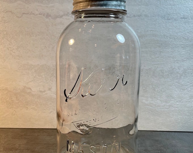Antique Kerr Quart Mason Jar - Farmhouse Decor - Vintage Canning Jars ...
