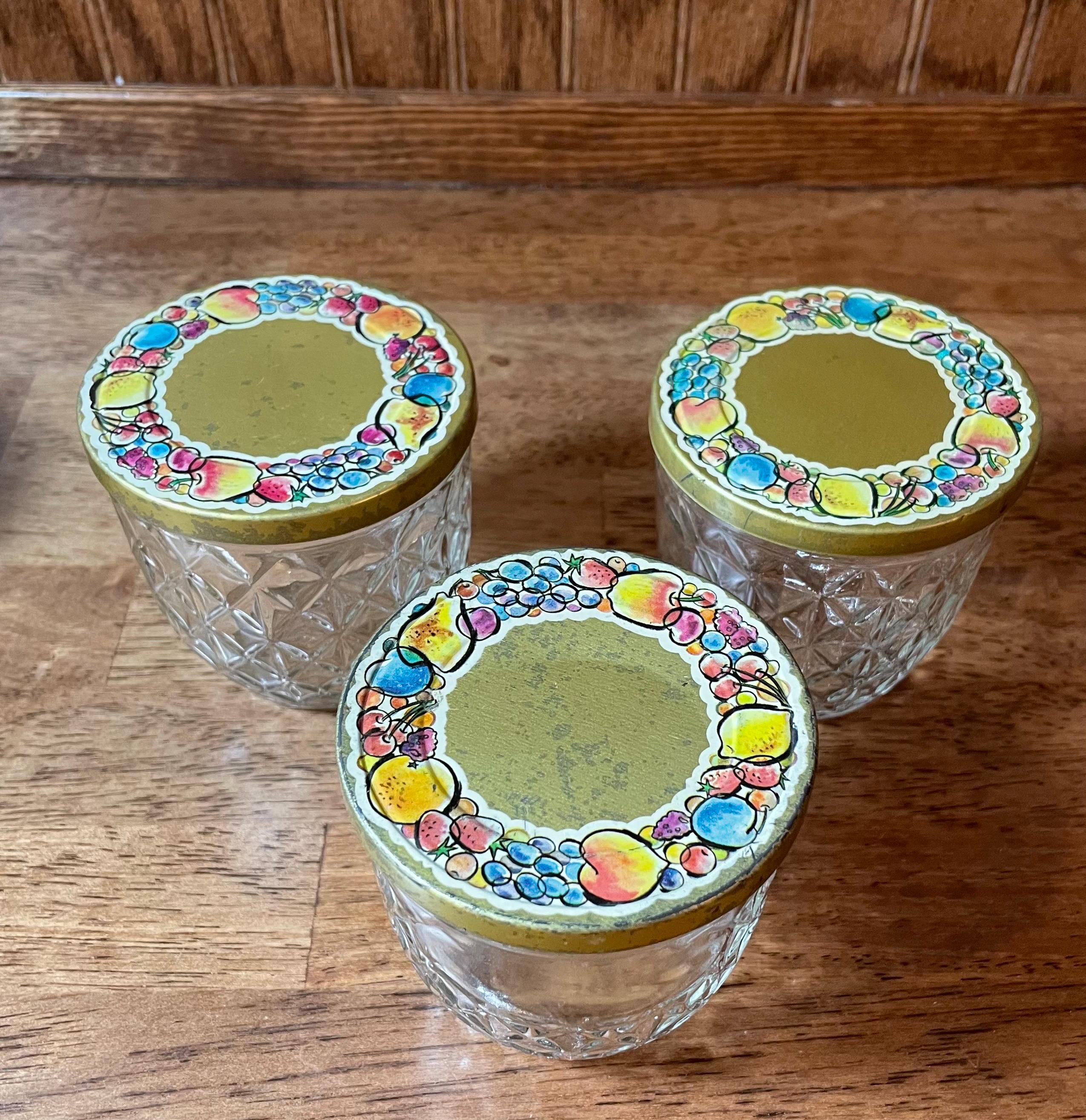 Set of 5 Vintage Quilted Ball Jelly Jars - Jelly Glasses - Farmhouse ...