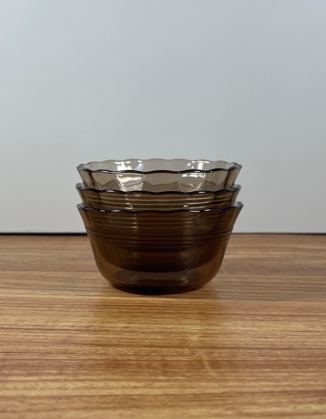 Set of 3 Brown Pyrex Ramekins - Custard Cups - Small Prep Bowl - MCM ...