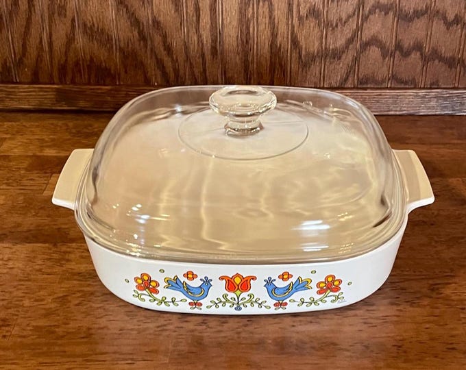 2.5 Liter Corning Ware Country Festival Casserole Dish With Lid ...