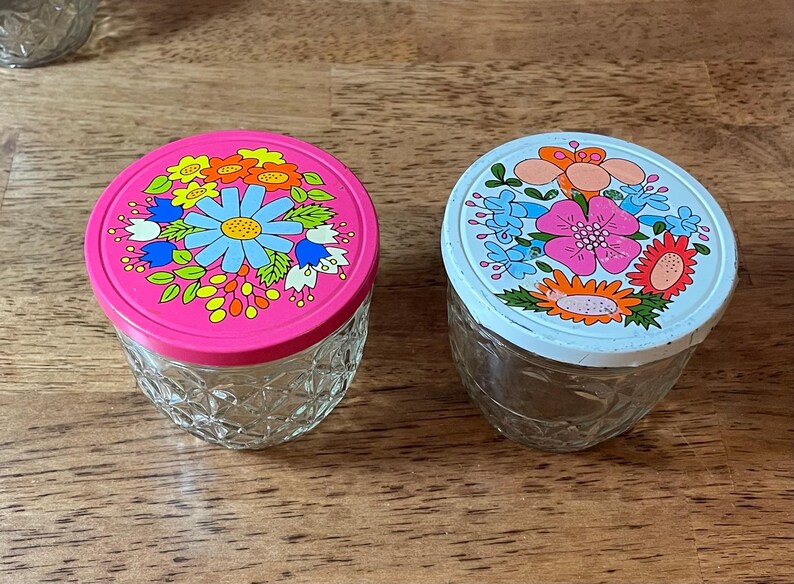 Set of 5 Vintage Quilted Ball Jelly Jars - Jelly Glasses - Farmhouse ...