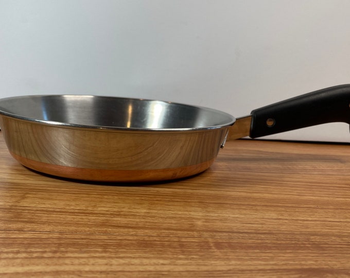 Pre-1968 8 Revere Ware Copper Bottom Skillet Vintage Cookware Double ...
