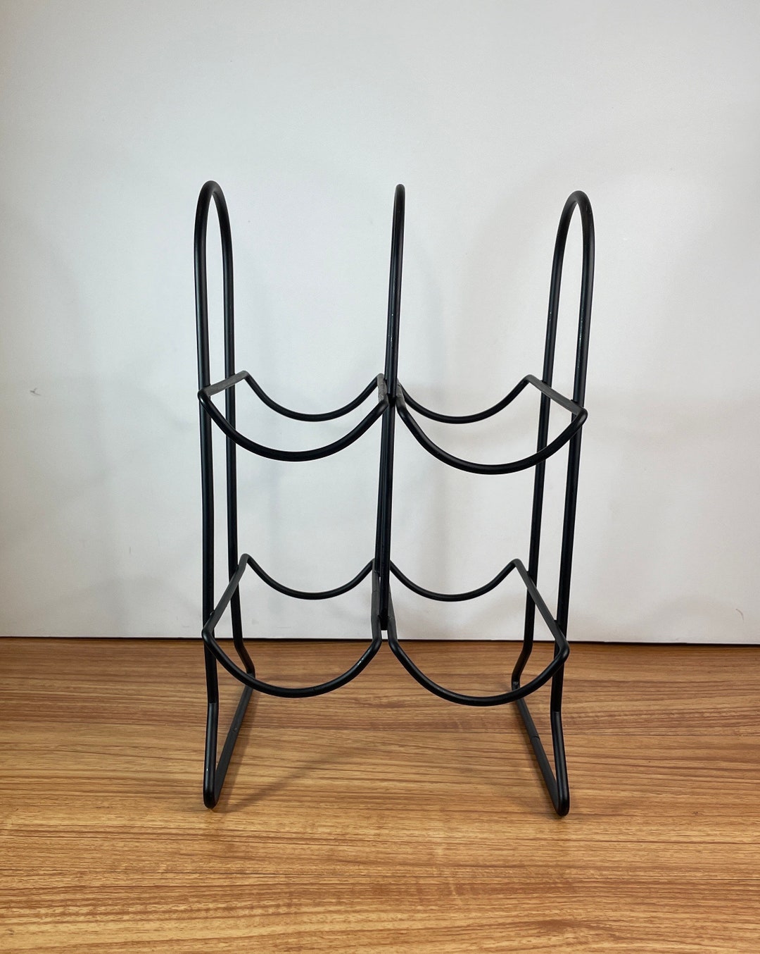 Vintage 4 Bottle Metal Countertop Space Saving Wine Rack - Bar Supplies ...