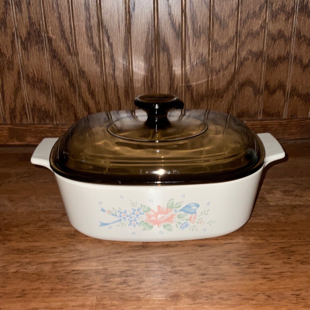 Corning Ware Symphony 2 Liter Casserole Dish With Lid - Vintage Glass ...