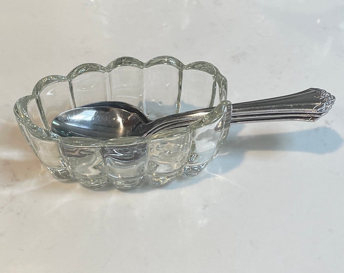 Vintage Princess House Crystal Silverware Holder - Buffett Utensil ...