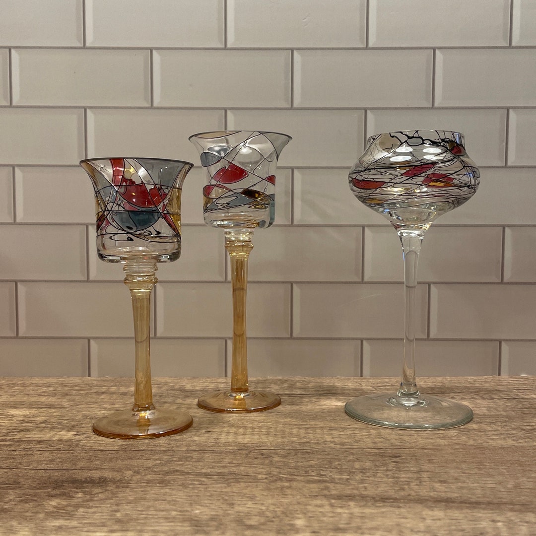 3 Partylite Calypso Mosaic Tea Light Votive Candle Holders - Etsy