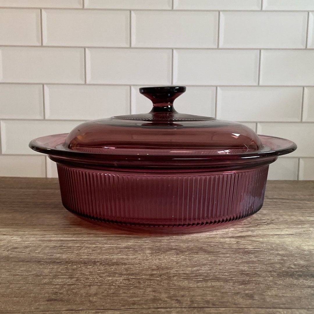 1.5 Quart Pyrex Cranberry Visions Casserole Dishes - 1.5 Liter V-32-B ...