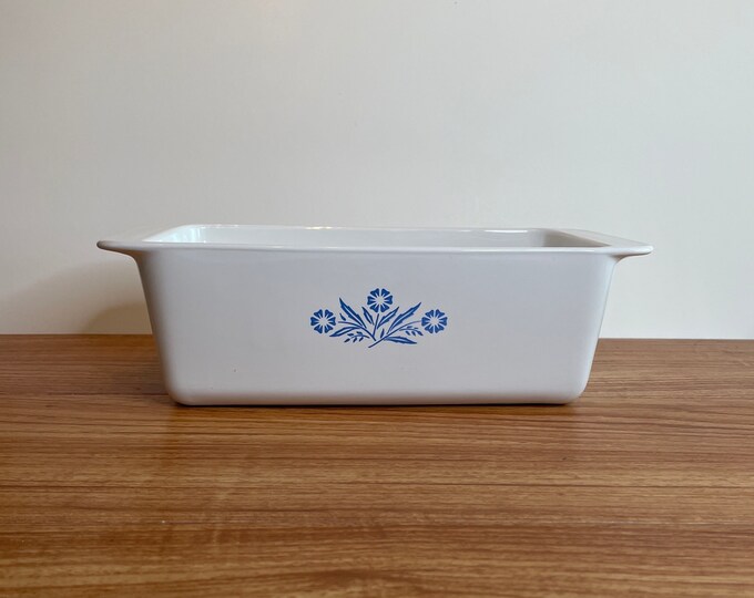Corning Ware Blue Cornflower Loaf Pan P-315-B 1960s Vintage Glass ...