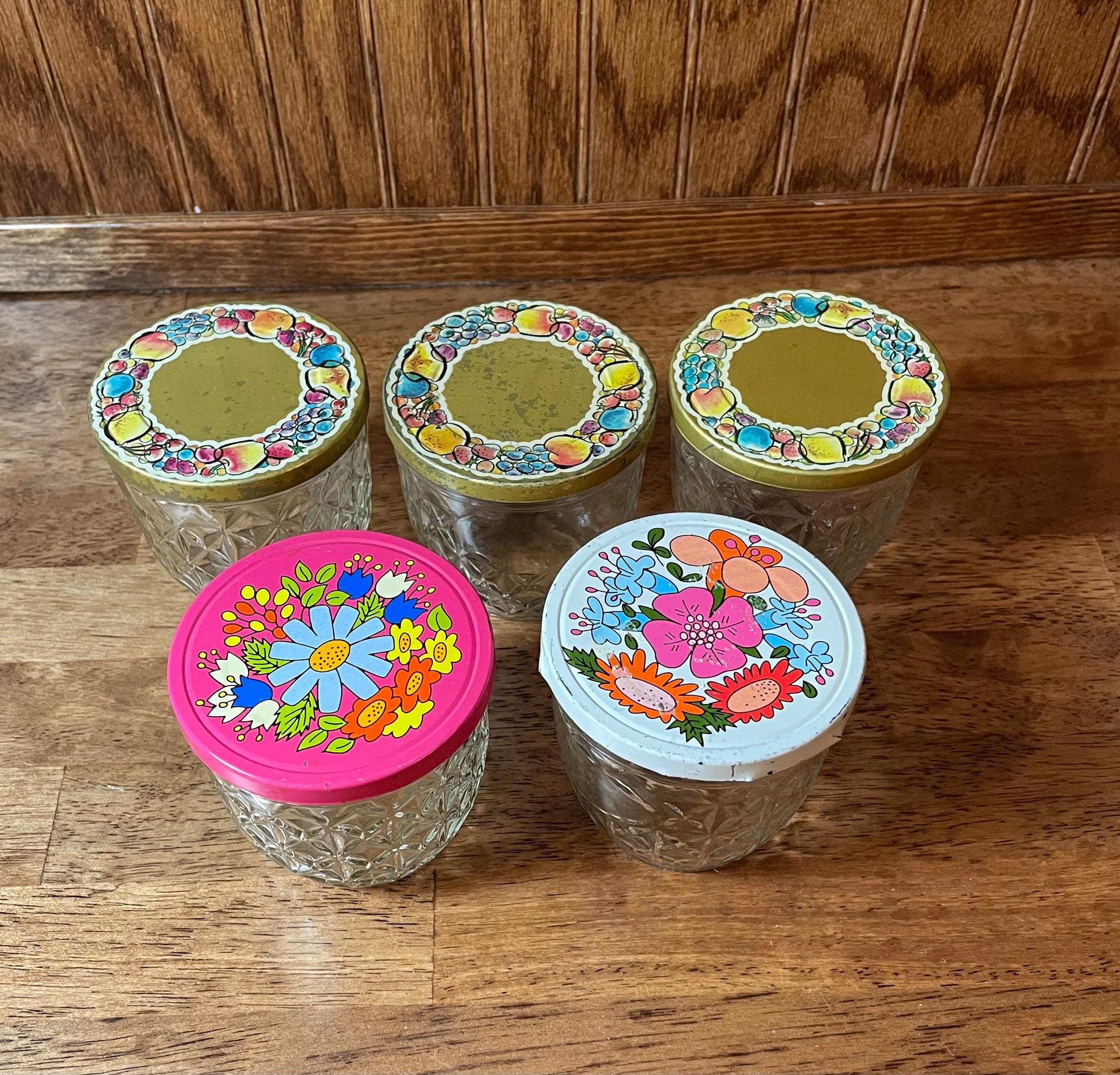 Set of 5 Vintage Quilted Ball Jelly Jars - Jelly Glasses - Farmhouse ...