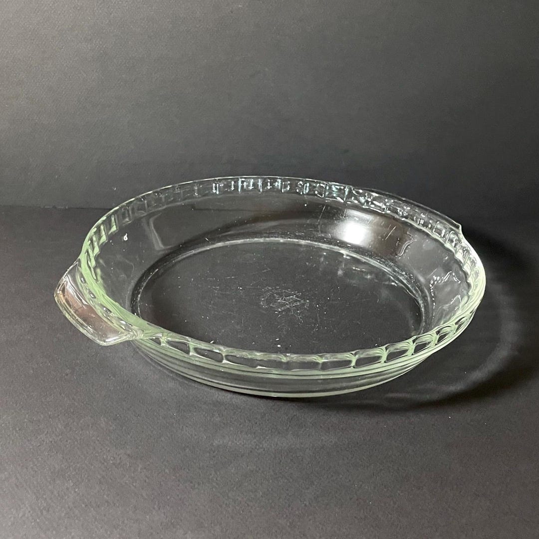 Fluted 10” Pie Plate Fire King Anchor Hocking #470 1.5 Quart Clear ...