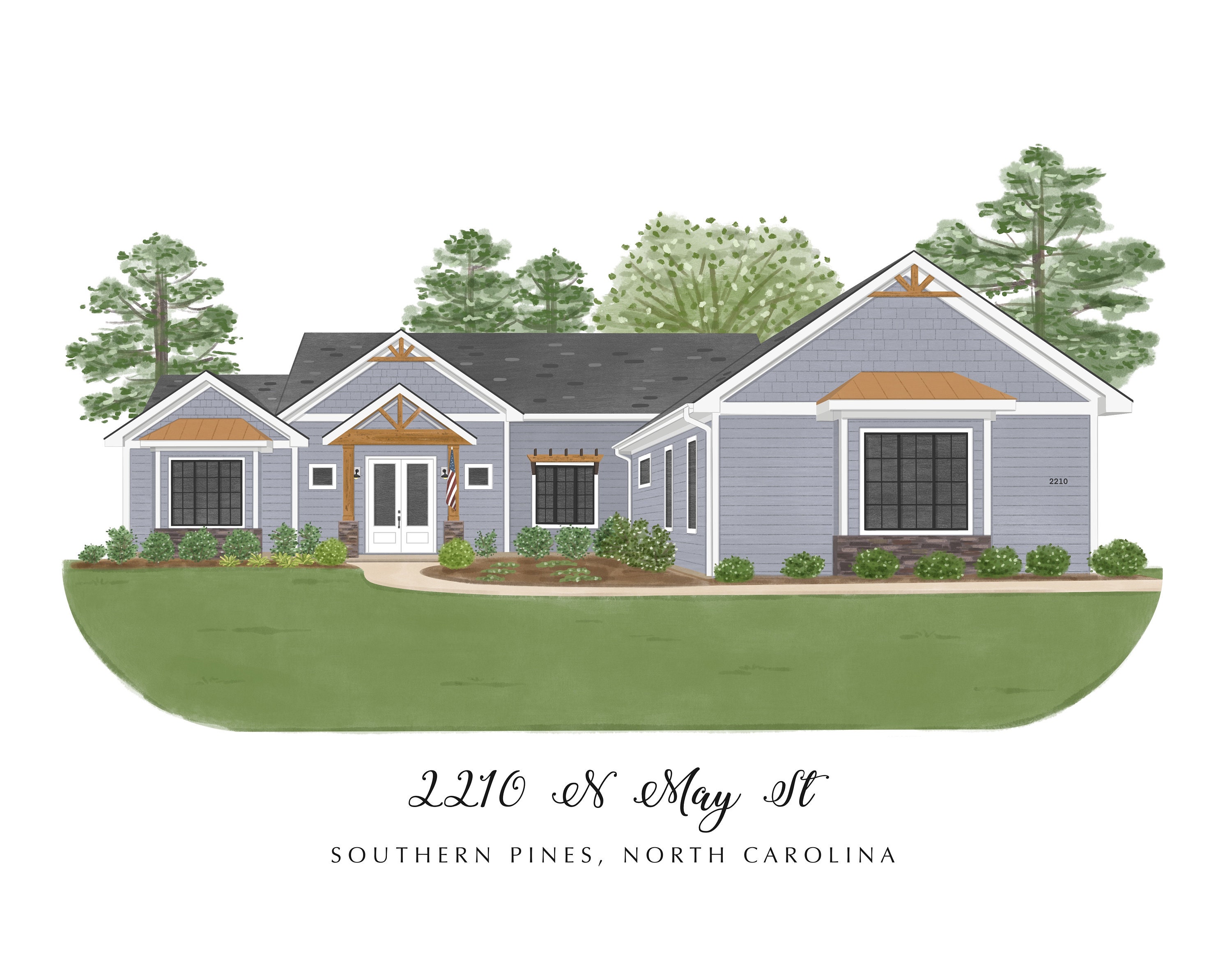 Custom House Portrait | Home Illustration – Digital Files - Etsy