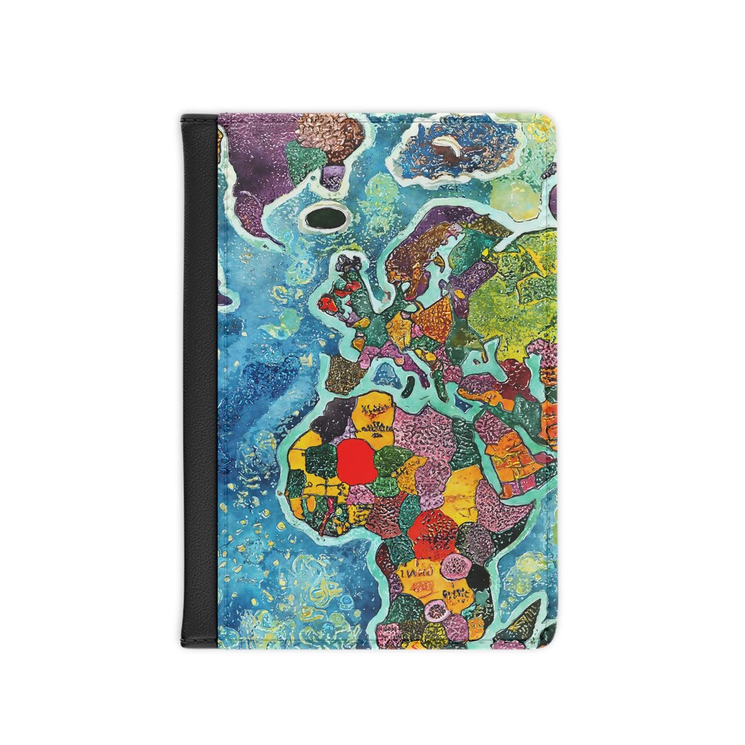 Colorful World Map Passport Cover, Travel Accessory, Adventure Gift ...