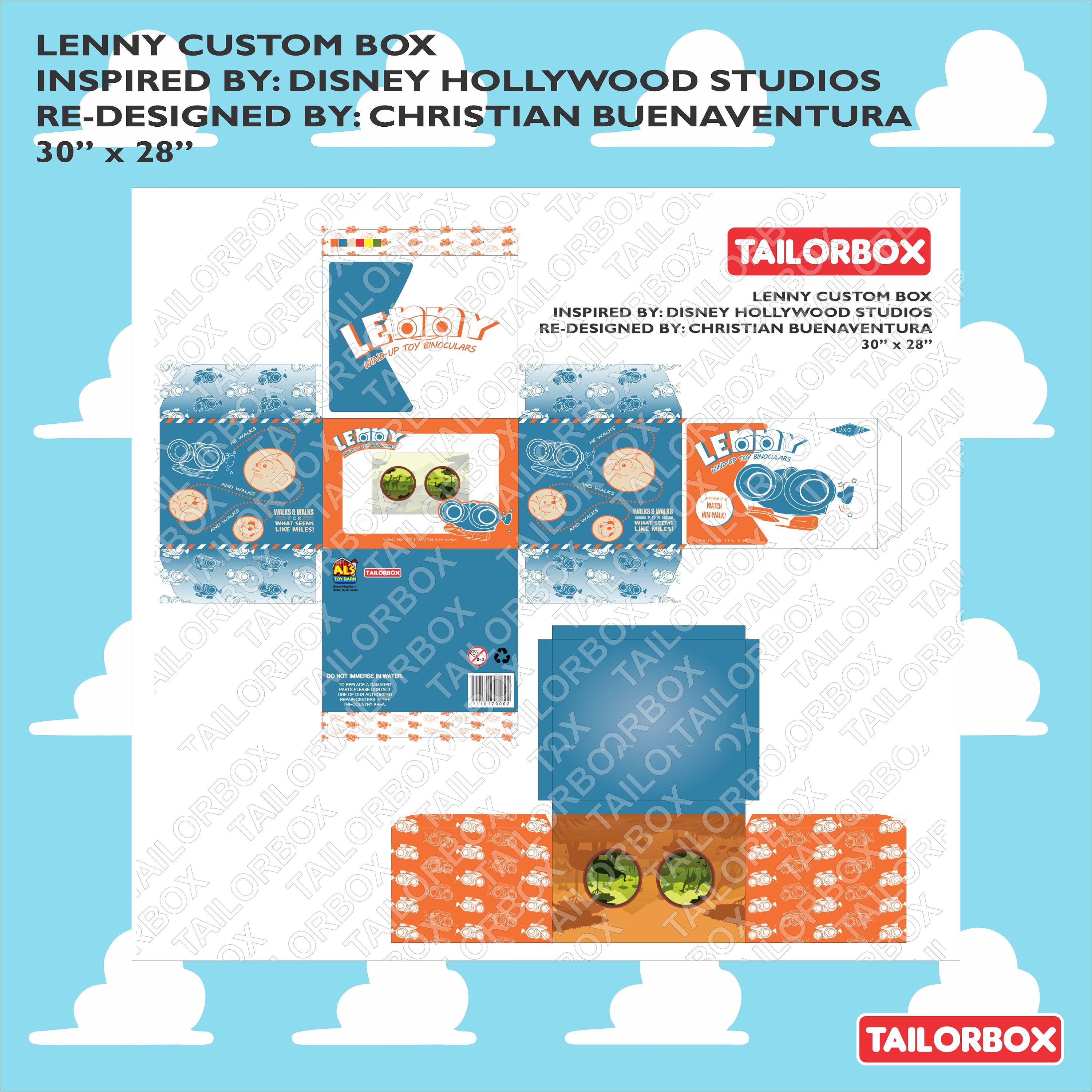 Lenny Custom Box - Original Toy Box Replica Inspired by Toy Story Mania ...