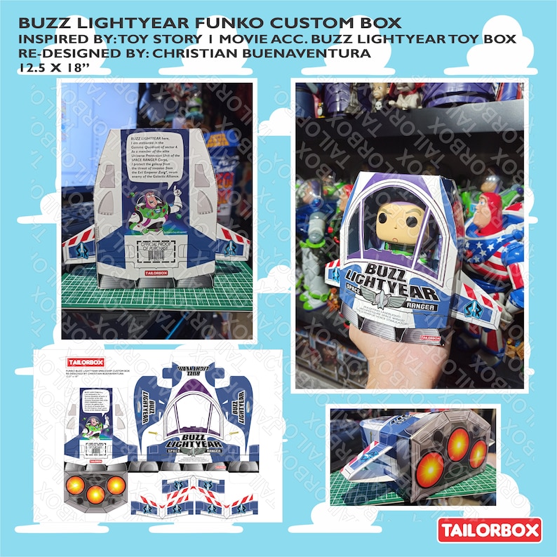 Buzz Lightyear Custom Funko Box Toy Story Movie Accurate - Etsy