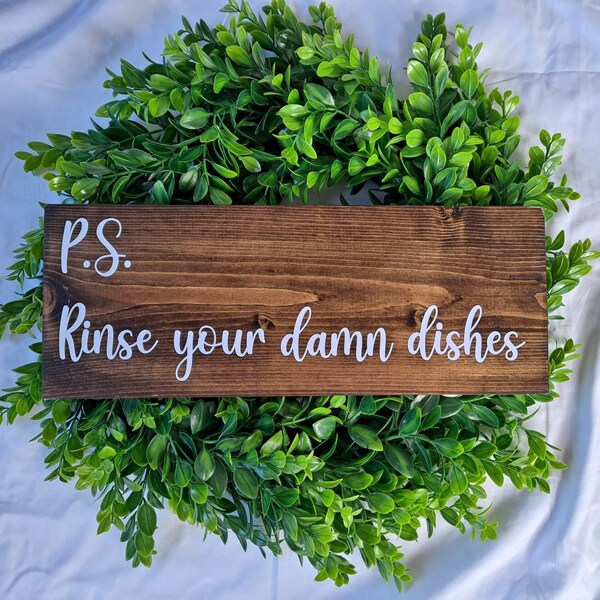 Wash Dishes Sign - Etsy