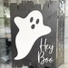 Hey Boo Ghost Door Sign, Halloween Door Sign, Front Porch Decor, Fall ...