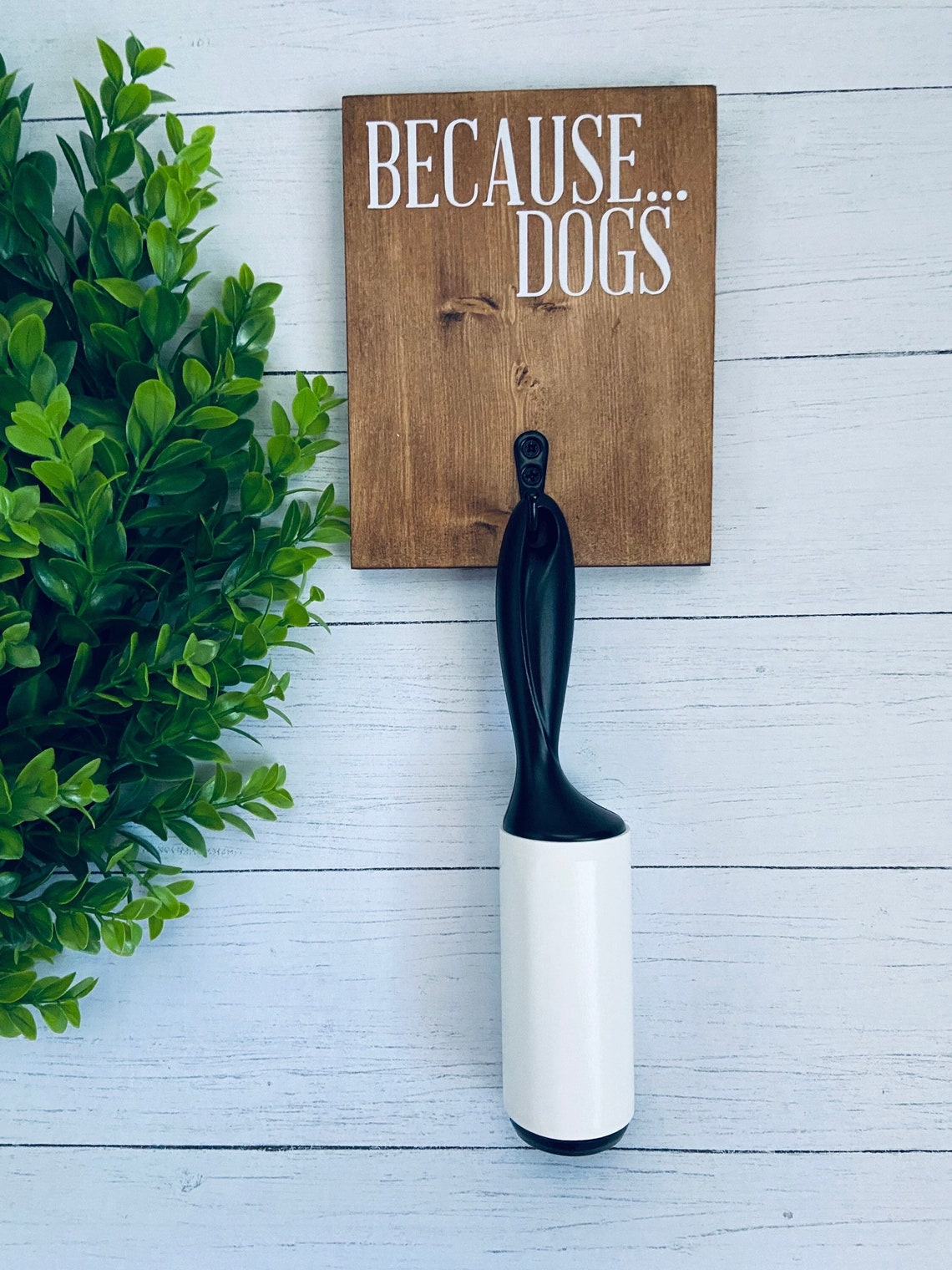 Because Dogs Lint Roller Holder Funny Leash and Lint Roller - Etsy