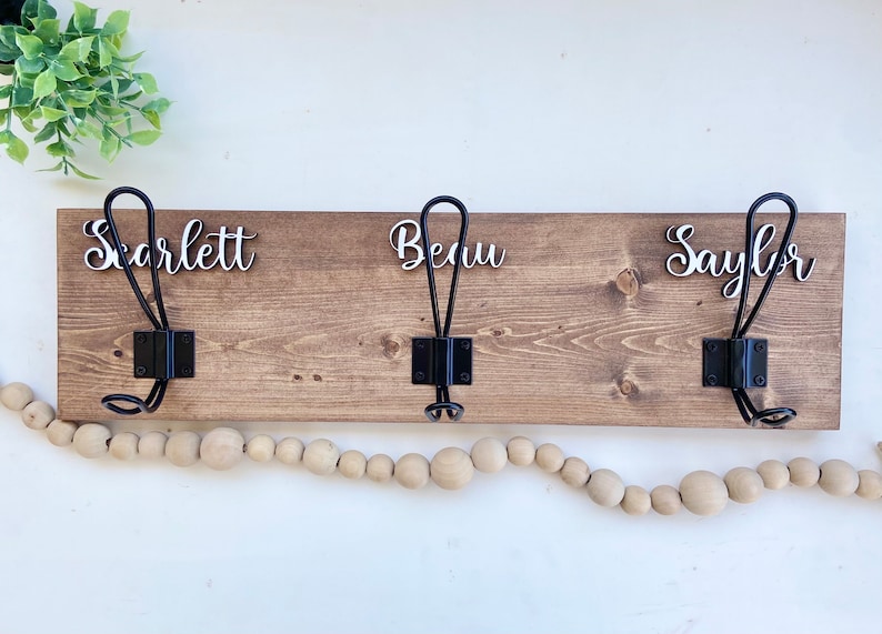 Personalized Towel Rack, Custom Bathroom Accessory, Wall Mounted Rack ...