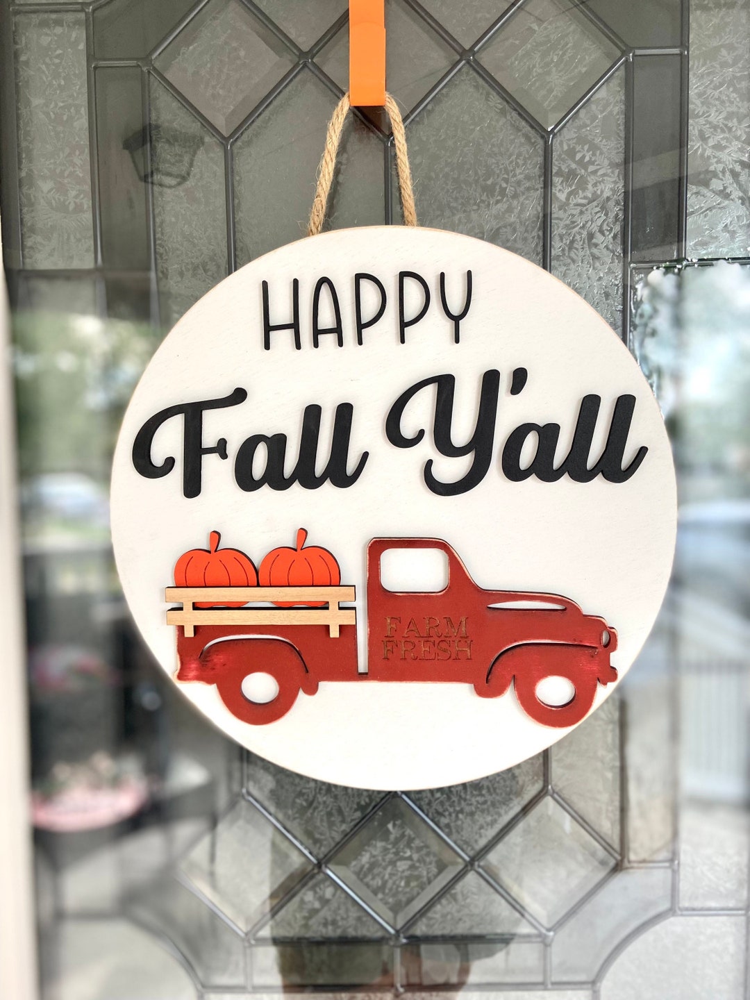 Happy Fall Y'all Door Hanger, Fall Decor, Fall Porch Decor, Fall Door ...
