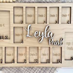 Personalized Pre K to Graduation School Picture Frame,grade School ...