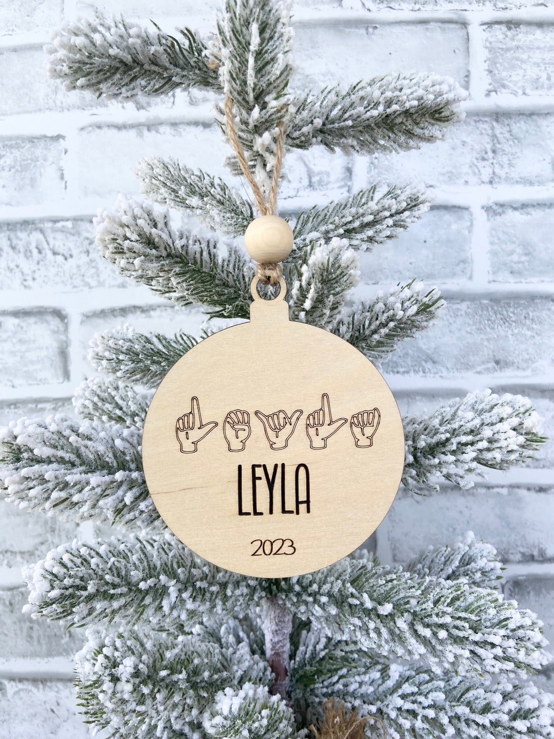 ASL Personalized Christmas Ornament, Personalized Ornament, Christmas ...