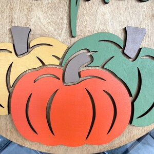 Hello Pumpkin Door Hanger, Fall Decor, Fall Porch Decor, Fall Door Sign ...